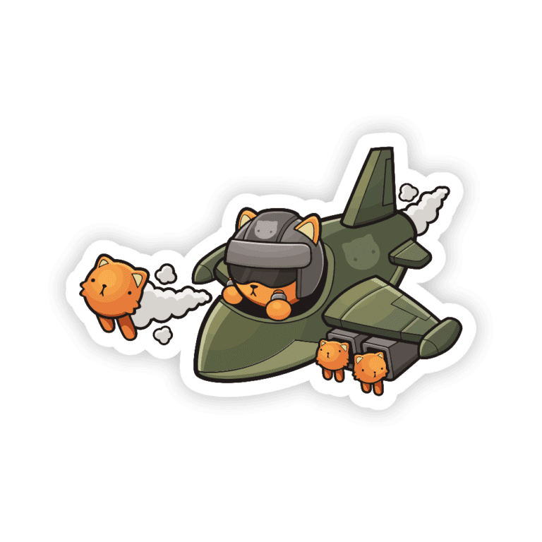 Cat Bomb Sticker – stickermirchi.com