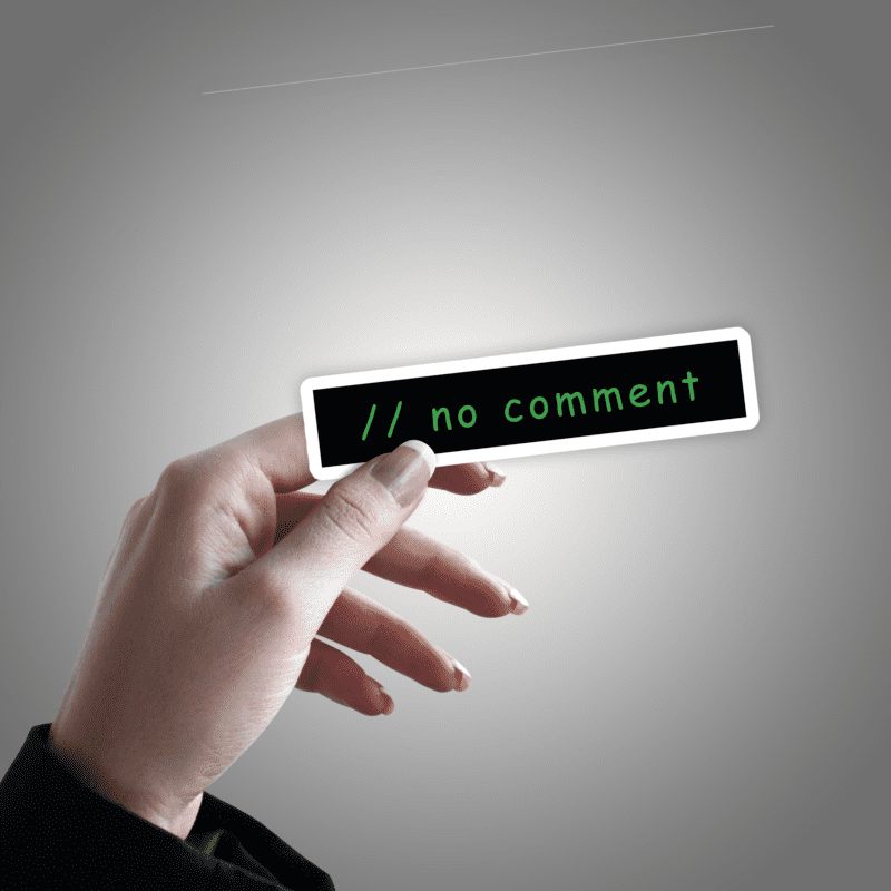No Comment!! Sticker – stickermirchi.com