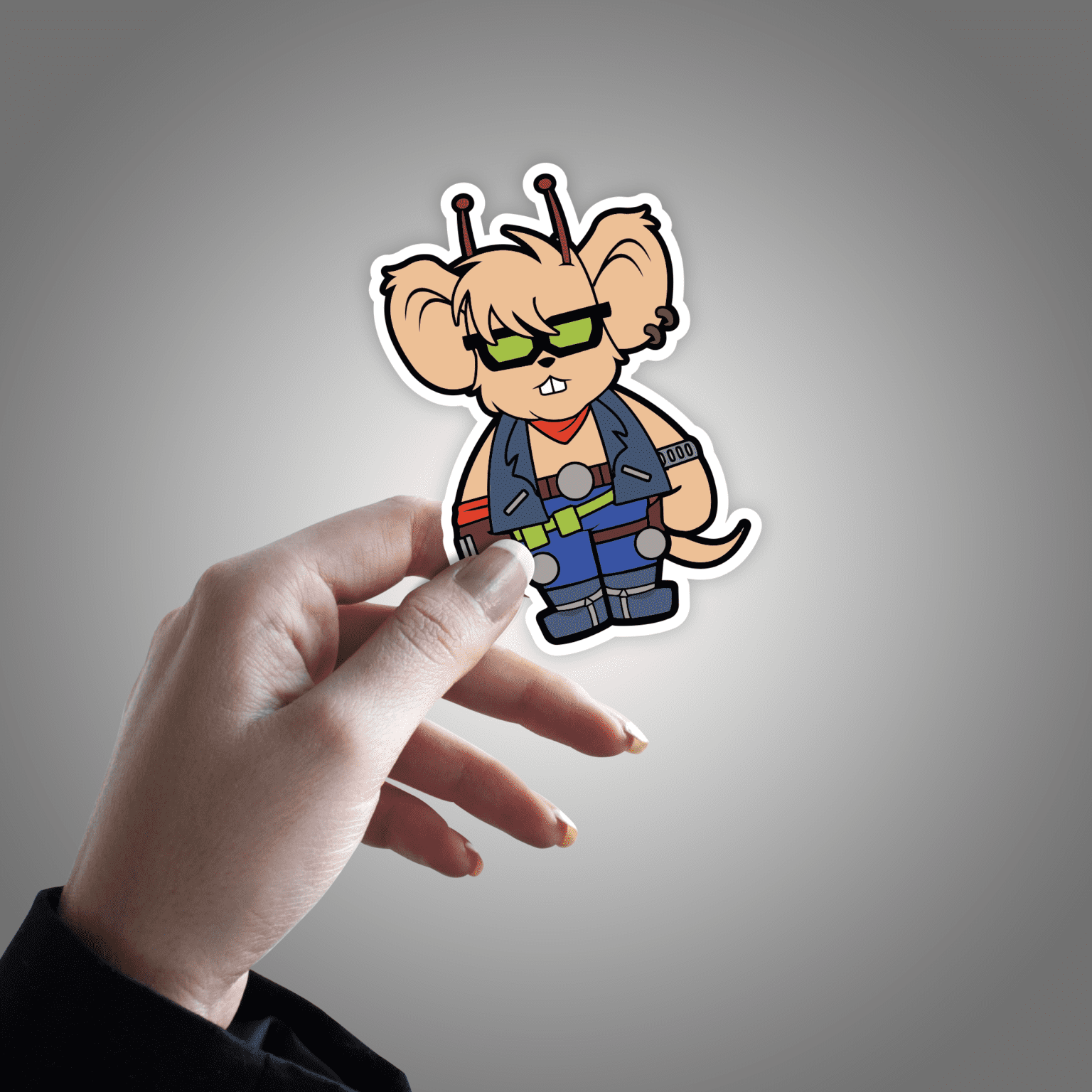 Biker Mice From Mars Throttle Sticker – stickermirchi.com