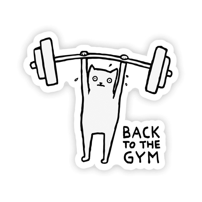 Back To The Gym Sticker – stickermirchi.com