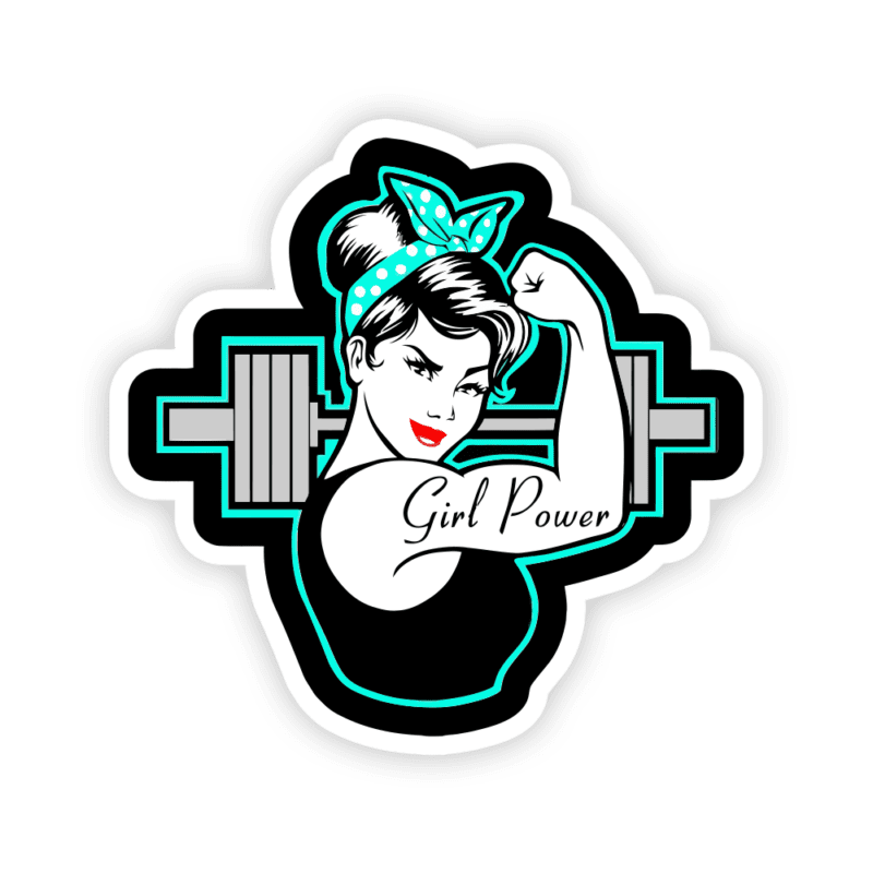 Barbell Girl, Strong Girls Club, Gym Sticker – stickermirchi.com