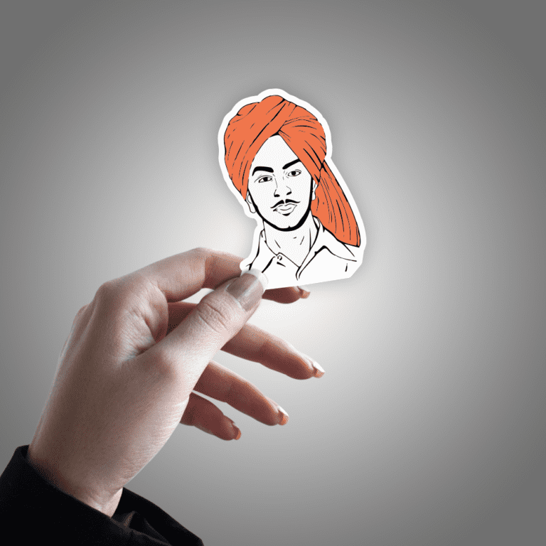 Bhagat Singh The Punjabi Indian Hero Freedom Fighter Sticker ...