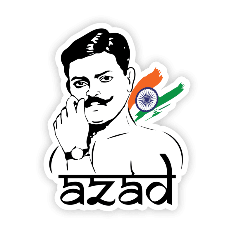 Chandra Shekhar Azad Indian Freedom Fighter Sticker – stickermirchi.com