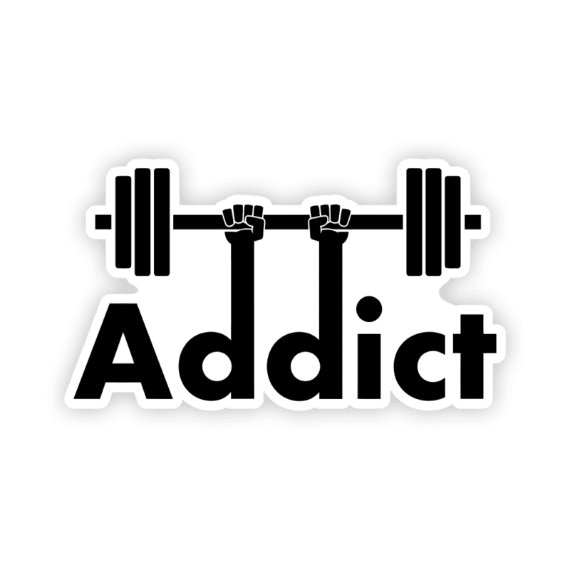 Gym Addict Exercise Workout Gym Sticker – stickermirchi.com