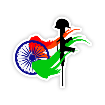 Indian Army 03 Indian flag Tiranga India flag Sticker – stickermirchi.com