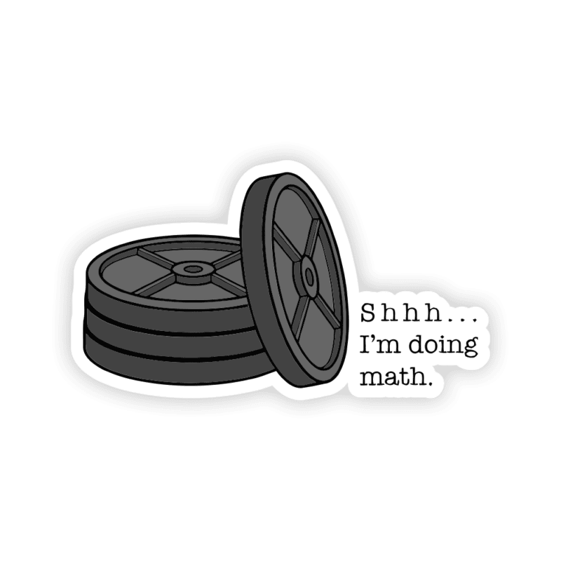 Shhh.. I’m Doing Math Sticker Gym Sticker – stickermirchi.com