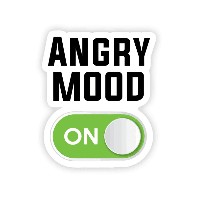 Angry Mood On Sticker – stickermirchi.com