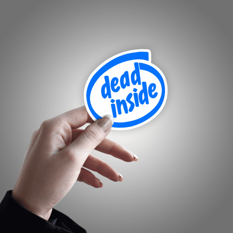 Dead Inside Intel Inside Stickers – stickermirchi.com